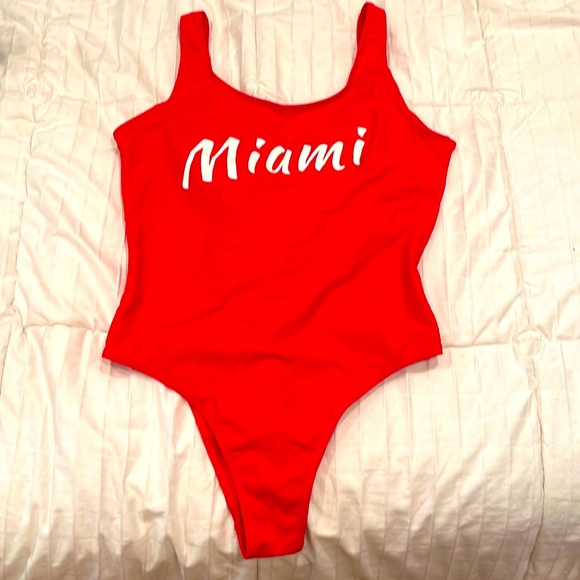 Forever 21 | Swim | Hot Red One Piece Swimsuit 8 | Poshmark
